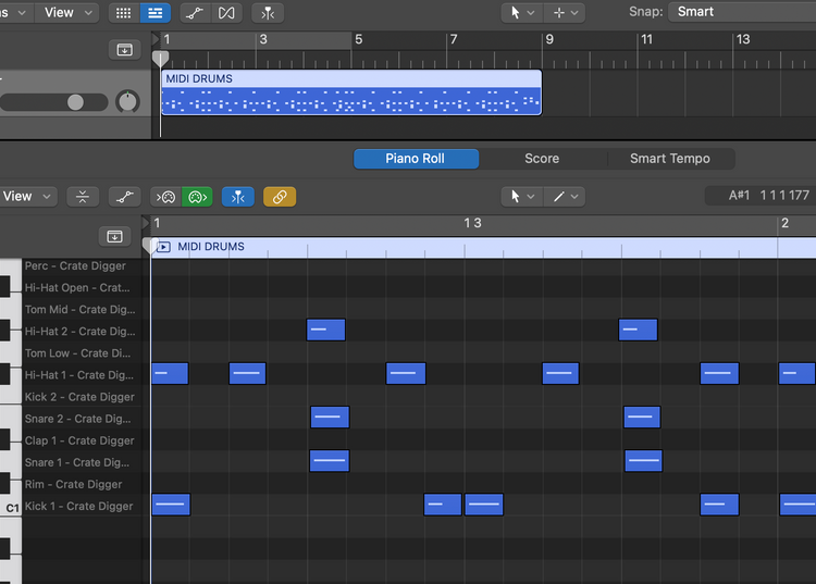 MIDI Drums and Guides for Hiphop and Pop