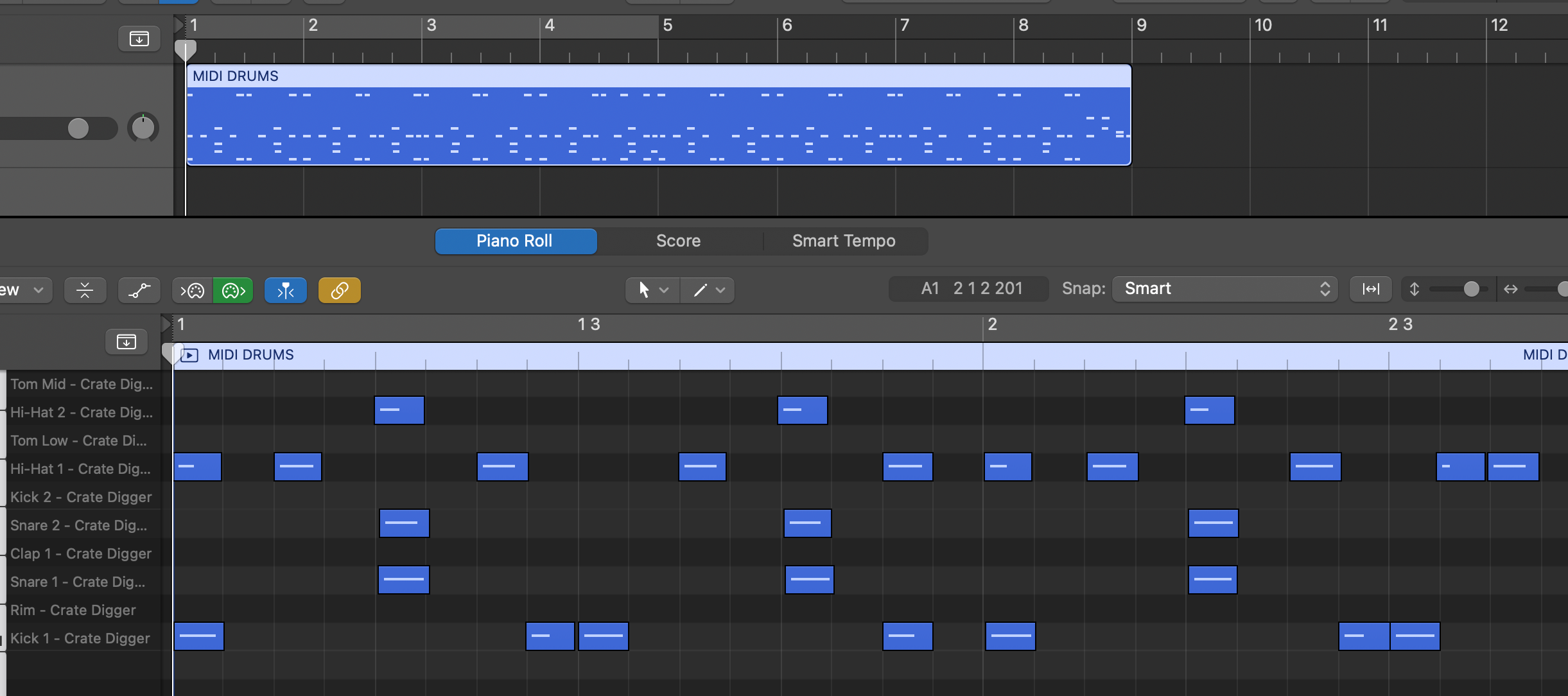 MIDI Drums and Guides for Hiphop and Pop