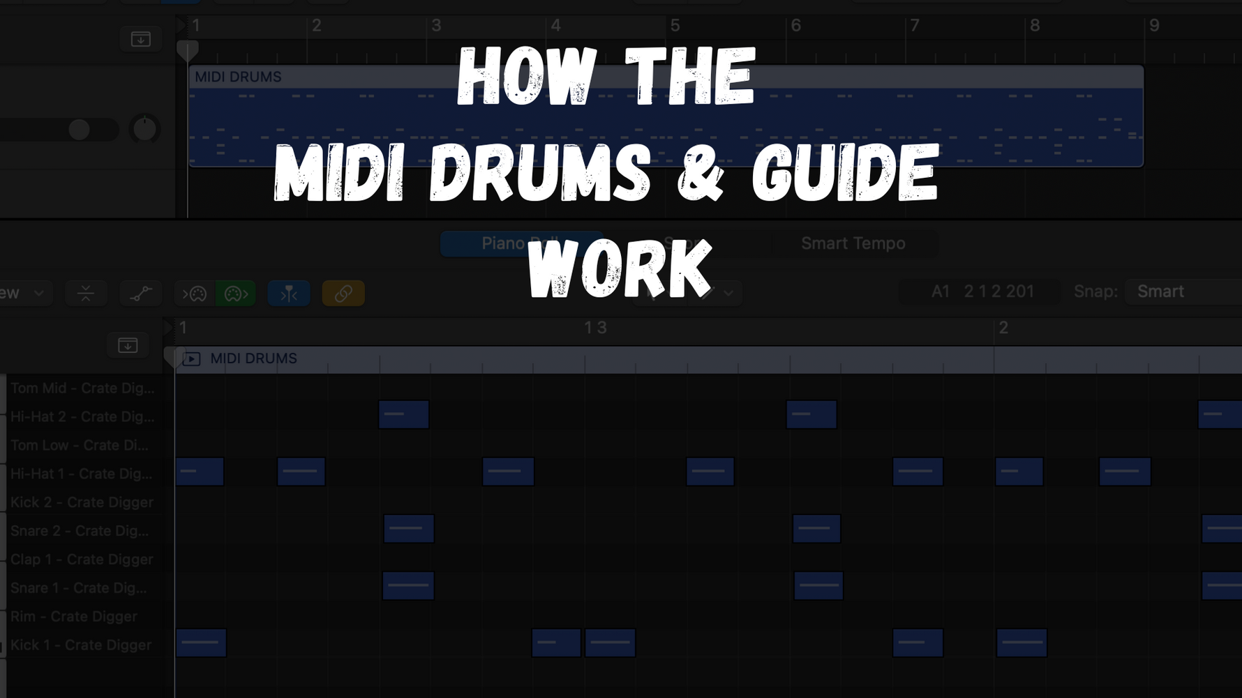 MIDI Drums and Guides for Hiphop and Pop
