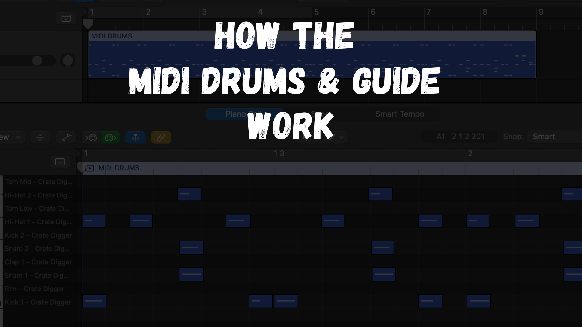 MIDI Drums and Guides for Hiphop and Pop